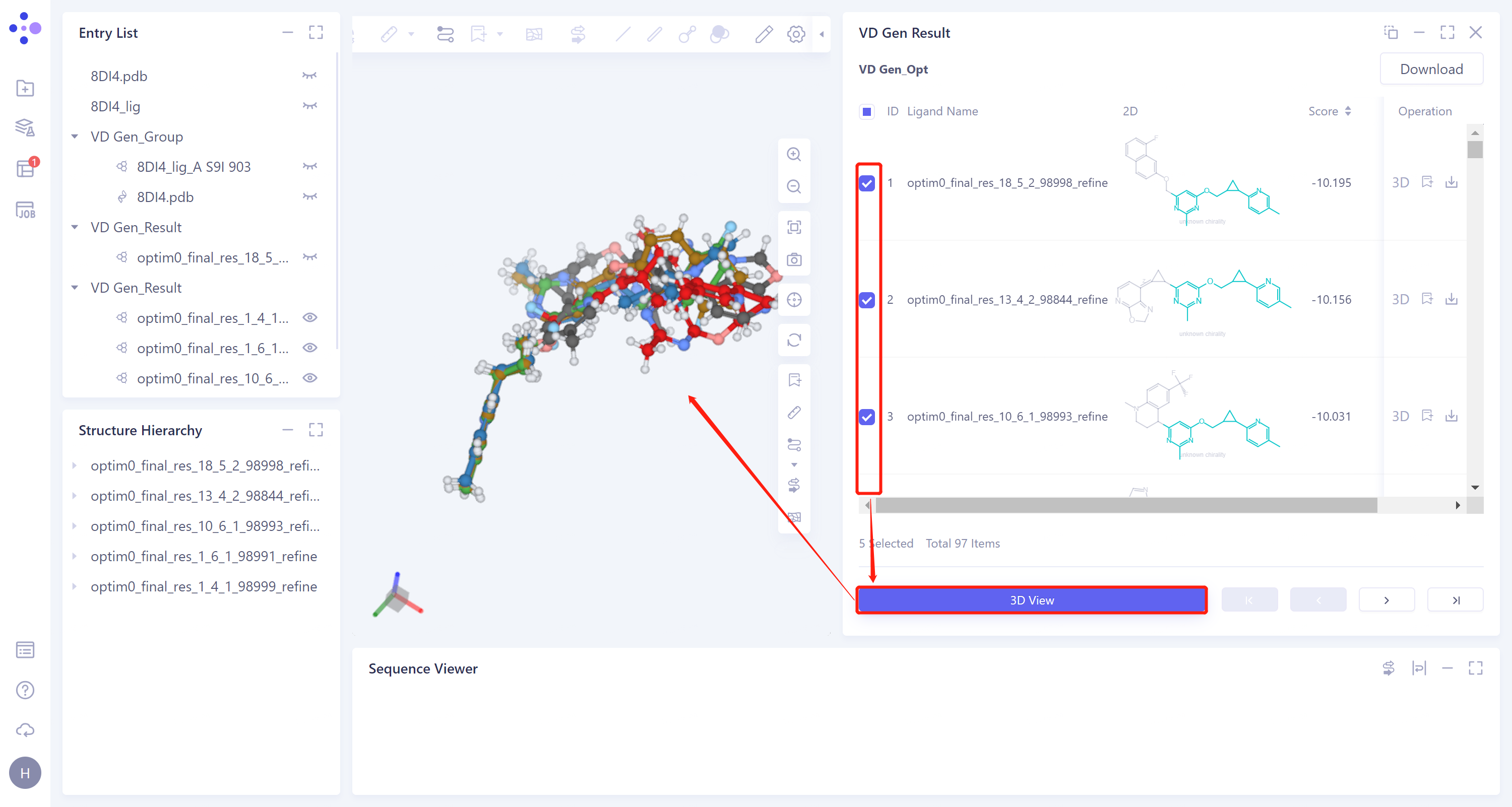 VD Gen: a Novel Molecular Design Based on Protein Pocket | Hermite Docs