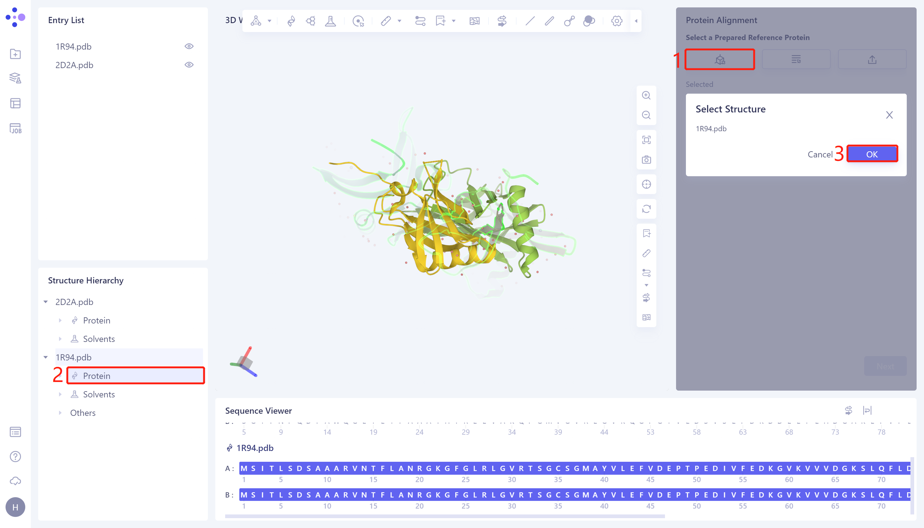Protein Alignment | Hermite Docs