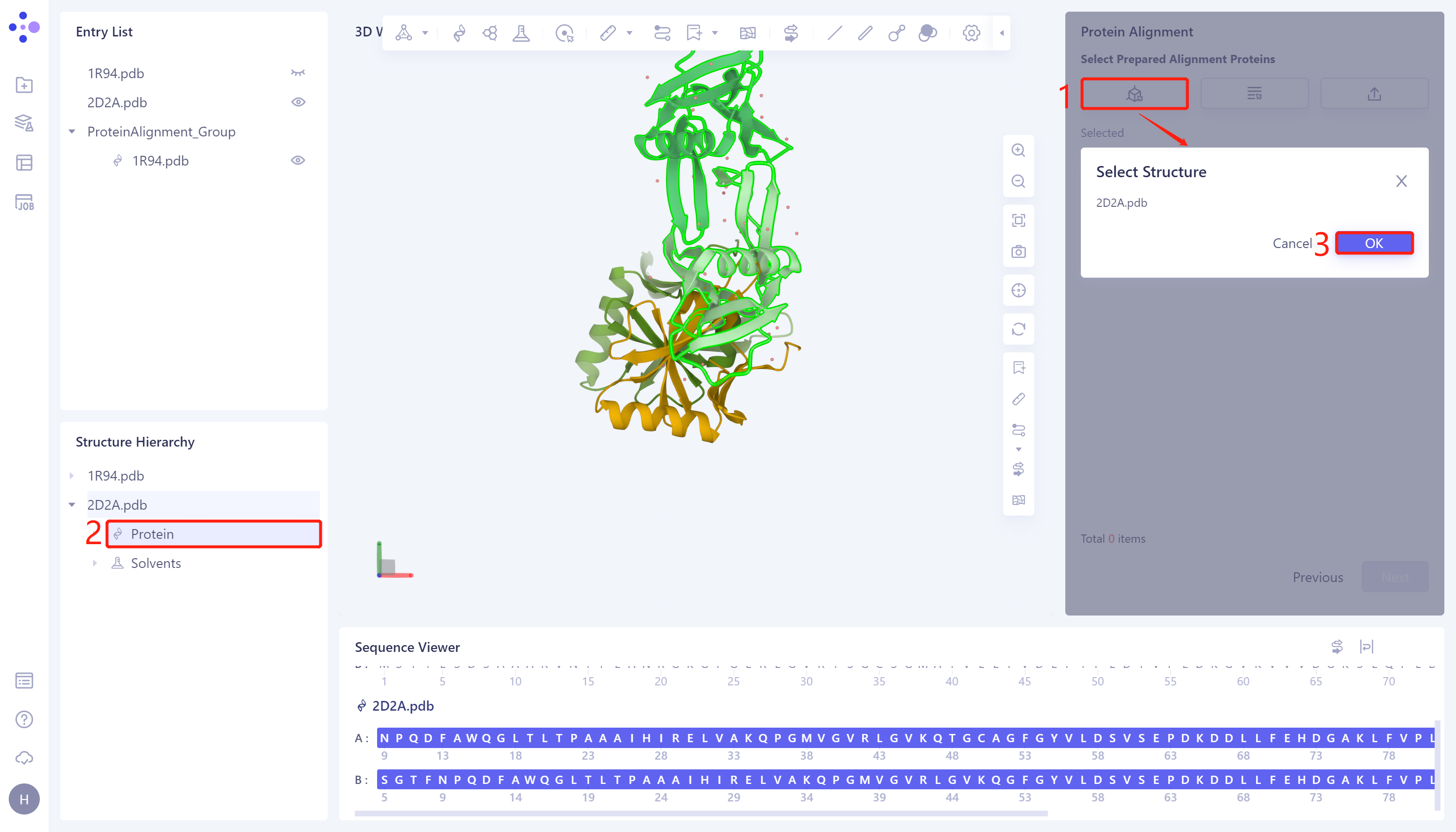 Protein Alignment | Hermite Docs